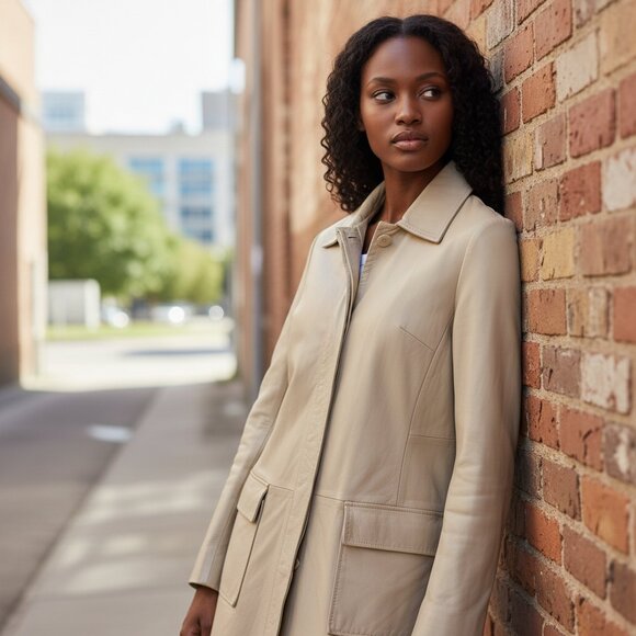 Trina Turk | Jackets & Coats | Trina Turk Longline Leather Coat | Poshmark